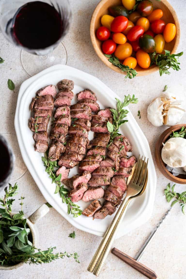 Garlic Herb Lamb Tenderloin Recipe (Easy & Perfectly Juicy) - Tasting ...